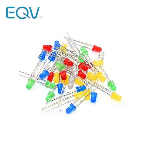 100pc Lot 5mm F3 3mm Led Diode Light Assorted Kit Green Blue White