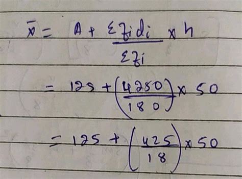 Find The Mean Of The Following Distribution By Step Deviation Method