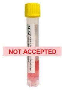 Unacceptable Specimen Transport Media For COVID Testing