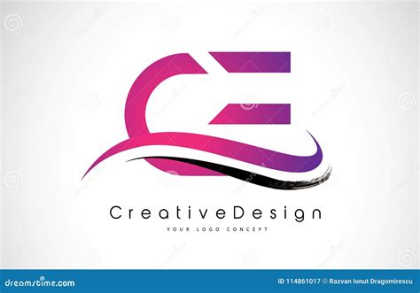 Ce C E Letter Logo Design Creative Icon Modern Letters Vector L Stock