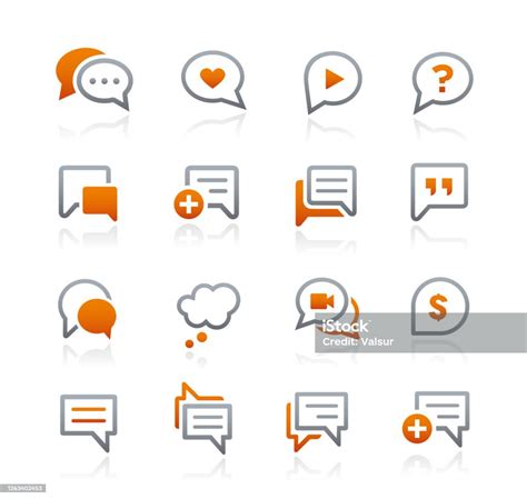 氣泡圖示 石墨系列向量圖形及更多brand Name Online Messaging Platform圖片 Brand Name