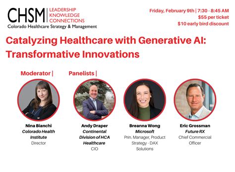 Chsm February 9 2024 Catalyzing Healthcare With Generative Ai Chsm Healthcareevent
