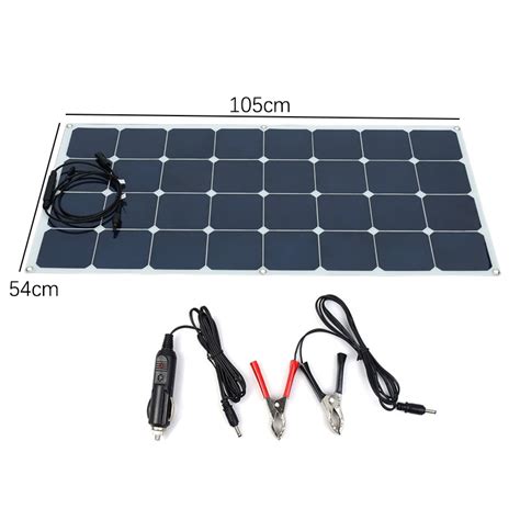 New 100W 12V Solar Panel Alligator Clip MC4 Three Heads Sunpower Solar