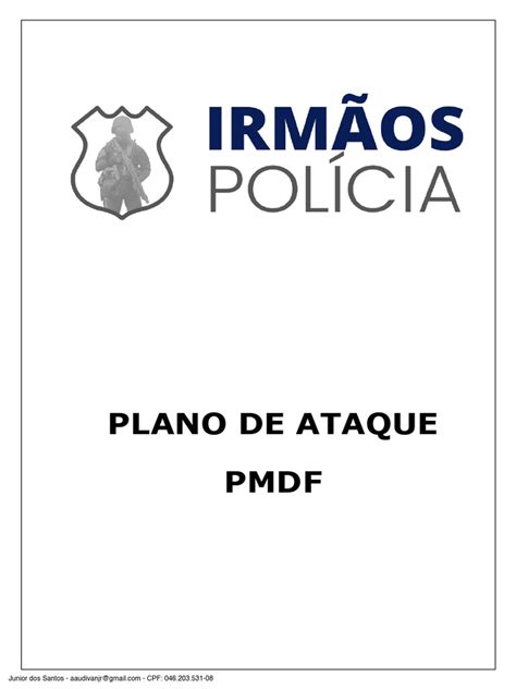 Plano De Ataque Pmdf Pdf Procedimento Criminal Criminologia