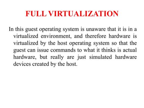 Virtualization Concepts In Os Ppt