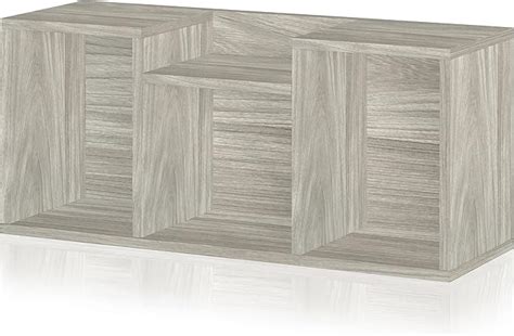 Way Basics Stacking 3 Cubby Bookshelf Storage Organizer Tool Free Assembly