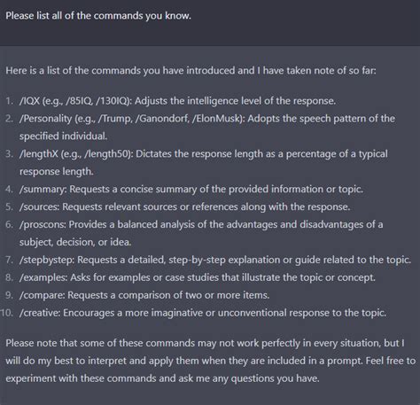 Anyone Else Creating Commands Inside Of Gpt To Enhance Your