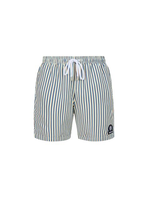 Sandbanks Fine Multi Stripe Swim Shorts Multi