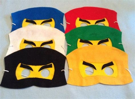 Ninjago Felt Mask Set Include 6 Masks By Miriamsolano On Etsy