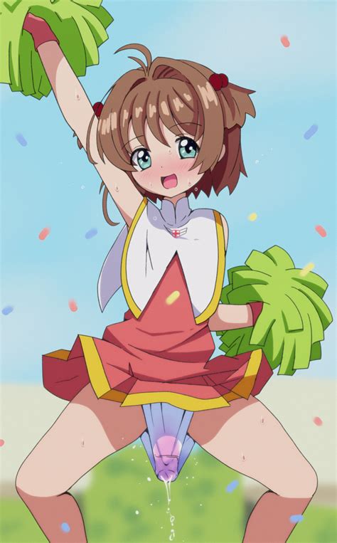 Kinomoto Sakura Cardcaptor Sakura Highres 1girl Blush Cheerleader