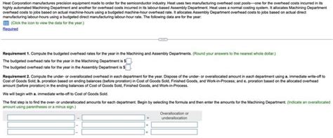 Solved Manufacturing Labcur Hours Using A Budgeted Direct