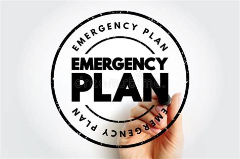 Emergency Procedures Text On Card Concept Background Stock Image