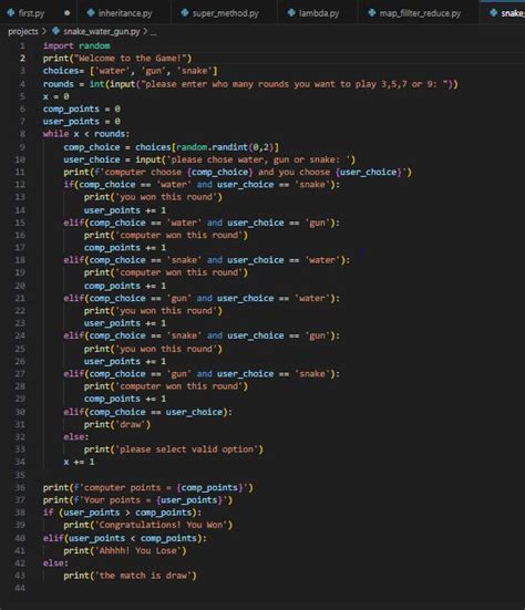 Python Beginnerprojects Codingfun Learningtocode Watersnakegun