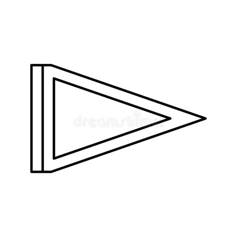 Pennant Flag Map Isometric Icon Vector Illustration Stock Vector
