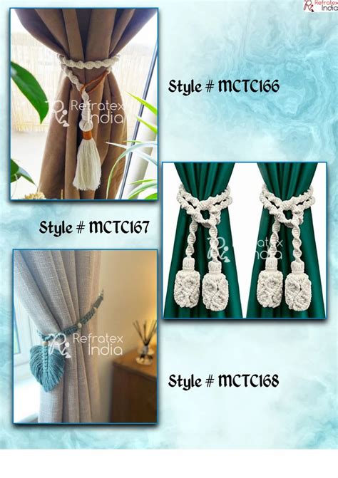 Cotton Curtain Tiebacks With Tassel For Self Fashion At ₹ 180piece In Ghaziabad