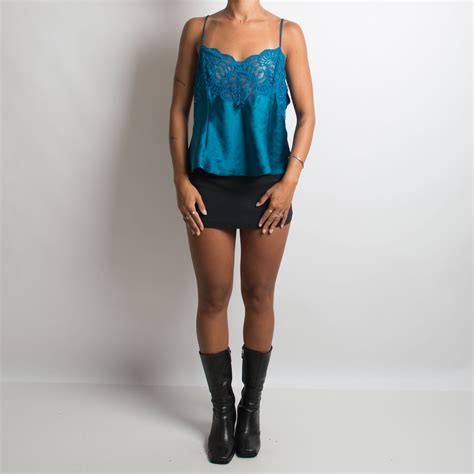 Teal Satin Camisole Bean By Jess