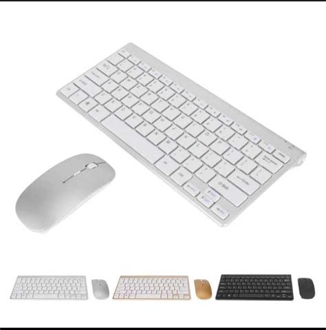 Wireless Keyboard Mouse Kit Slim Wireless Key Mouse Combo Portable Beautiful Power Saving Silent