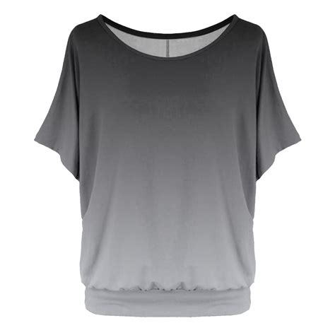 Vbarhmqrt Female Puff Sleeve Top Womens Oversized T Shirt With Batwing
