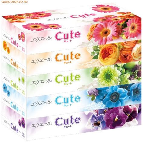 Бумажные двухслойные салфетки Kami Shodji Tissue Cute 5 пачек по 160 шт ...