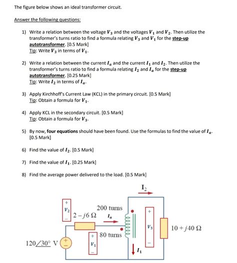 Solved The Figure Below Shows An Ideal Transformer Circuit Chegg
