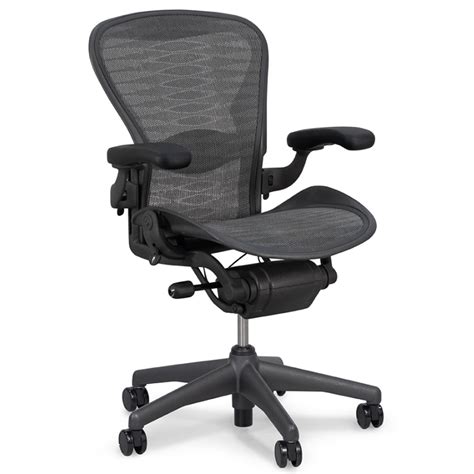 Refurbished Herman Miller Aeron Chair Tuxedo Graphite Refurbishedmiller