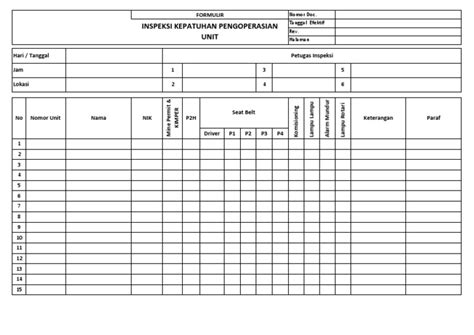 Inspeksi Kepatuhan Unit Dt Pdf