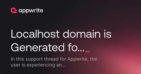 Localhost Domain Is Generated For Function After Its Configuration