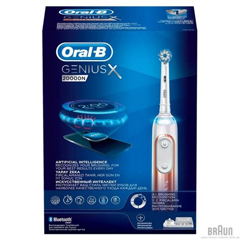 Электрическая зубная щетка Braun Oral-B Genius X 20000N Rose Gold (D706 ...