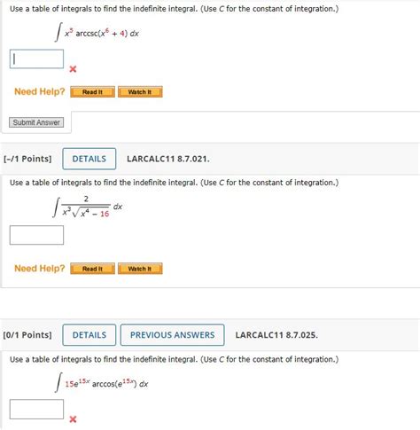 Solved Use A Table Of Integrals To Find The Indefinite Integral Use Course Hero