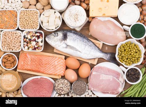 Huevos Leche Pescado Carne Carne Carne Fotografías E Imágenes De Alta