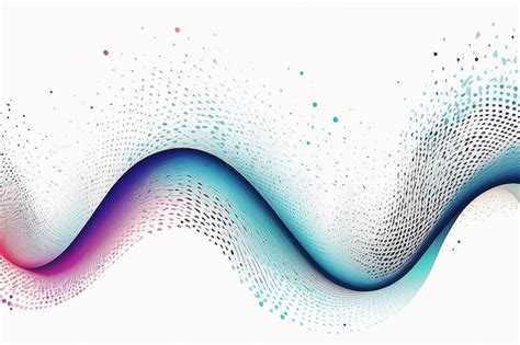 Premium Photo Flowing Dots Particles Wave Pattern Halftone Gradient