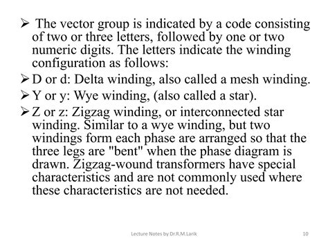 Three Phase Transformer Vector Groups Ppt