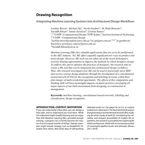 PDF Drawing Recognition Integrating Machine Learning Systems Into Architectural Design Workflows