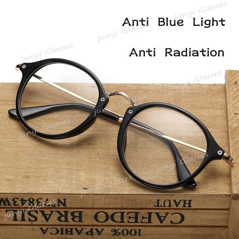 แว่นตาสายตาสั้น กรอบโลหะ ทรงกลม ป้องกันรังสียูวี ป้องกันแสงสีฟ้า สไตล์เกาหลี แฟชั่นสําหรับ