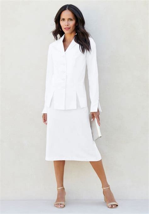 Fashionable Two Piece Skirt Suit With Shawl Collar Jacket French Blue