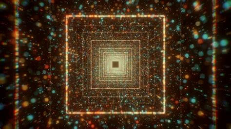 Abstract Background With Flying Into Digital Tunnel Of Flickering