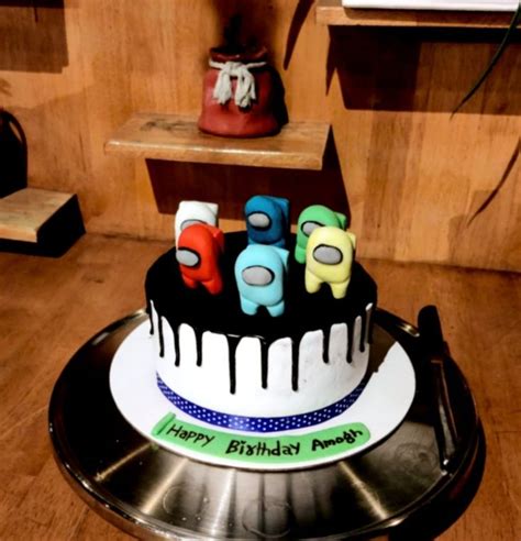 Among Us Theme Birthday Cake Amongusua