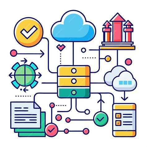 Premium Vector Cloud Computing And Data Storage Network Illustration