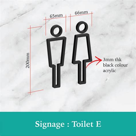 3d Sign Toilet Wc Washroom Tandas Wall Decoration Signage Hosereel