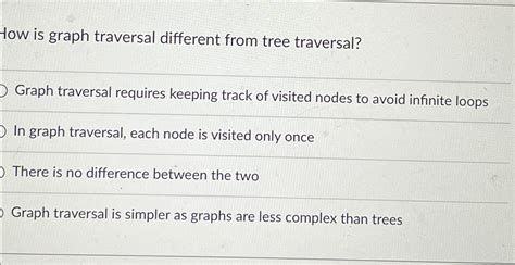 How Is Graph Traversal Different From Tree