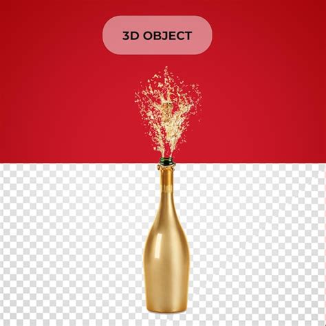 Premium Psd Opened Glass Bottle