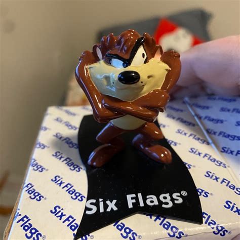 Six Flags Other Taz On Card Six Flags Mini Figure Rare 998 Vintage