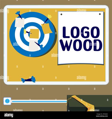 Panneau Textuel Montrant Le Logo Wood Mot Pour Un Dessin Ou Symbole
