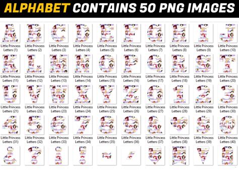 Little Princess Alphabet Letters Png Mr Alphabets