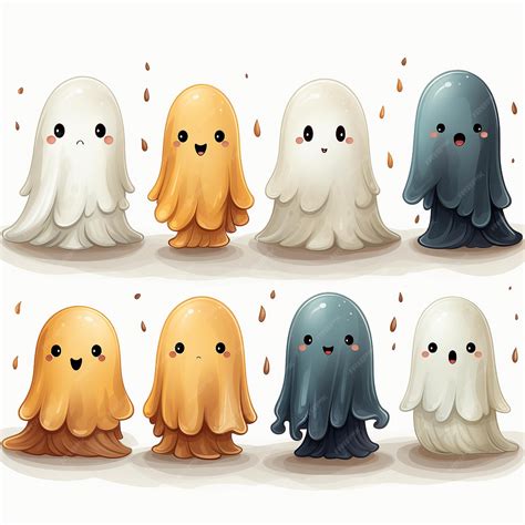 Premium Vector Cute Ghost Illustrations