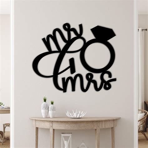 Mr And Mrs Wall Decor Wedding T Sign Personalized Home Decor