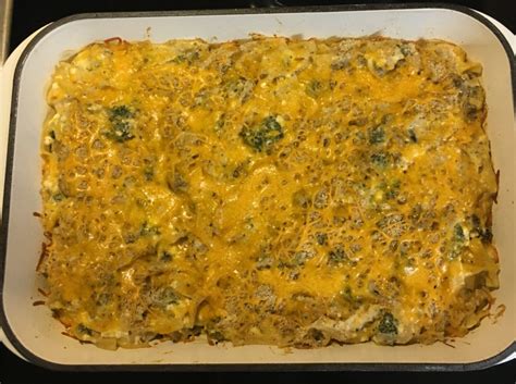 Broccoli Noodle Casserole Small Thyme Cook