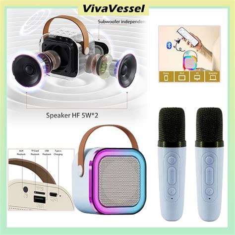 Jual Bluetooth Mini Plus Mikrofon Wireless Rechargeable Bluetooth Mini Speaker Karaoke Speaker