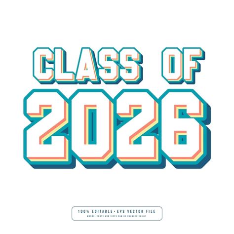 Premium Vector Senior Class Of 2026 Text Vector