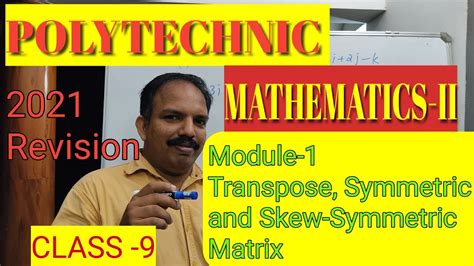 Mathematics Ii Class 9 Polytechnic Mathematics 2 Youtube
